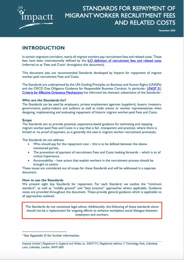 Standards For Repayment Of Migrant Worker Recruitment Fees And Related standards-for-repayment-of-migrant-worker-recruitment-fees-and-related